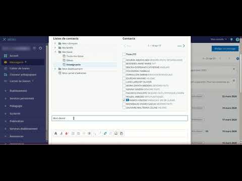Comment envoyer un fichier par la messagerie de l’ENT à un·e professeur·e