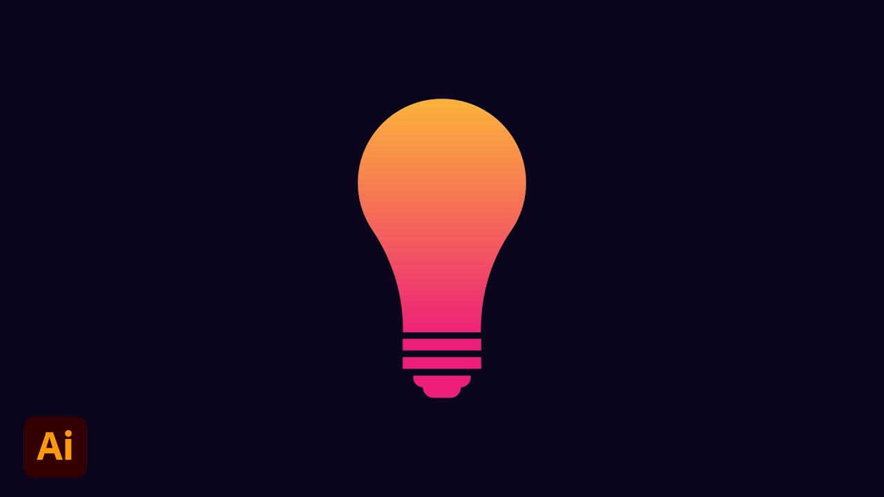 Bulb Logo Design In Adobe Illustrator cc 2022 | Tutorial