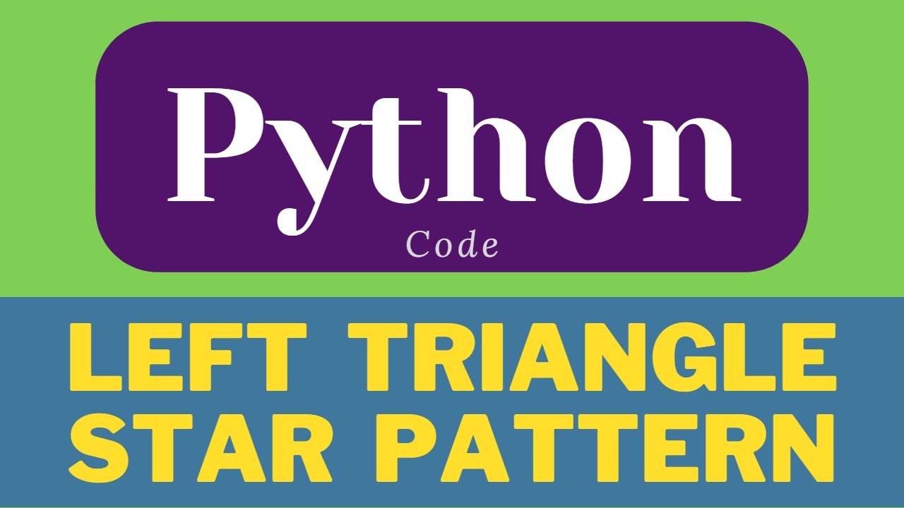 Left triangle star Pattern in Python * Pattern Program in Python  * #shorts  #python #ytshorts