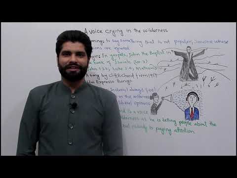 A Voice Crying In The Wilderness Idiom | Meaning | Origin | Examples | Lecture 43 | Dr. Qasim Ali