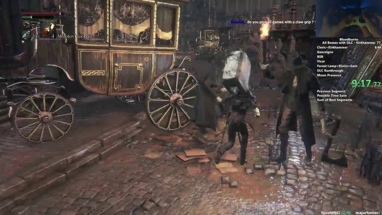 Bloodborne All Bosses Kirkhammer Speedrun