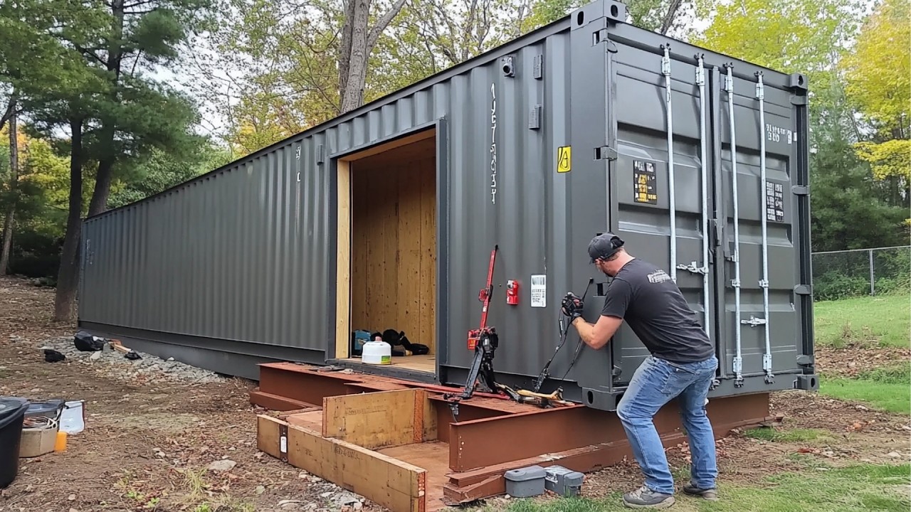 Man Builds Amazing DIY Container Workshop | Start to Finish by @BendheimBoards