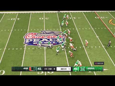 NCAA CFB 25 - The U - Slow Sim League @ Marshall - College Football Playoffs Round 2, 2036