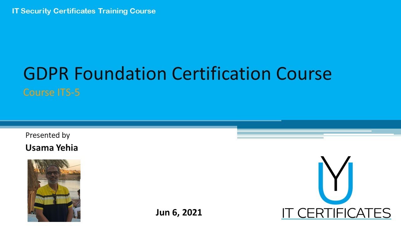 GDPR Training Course Day 1 of 3
