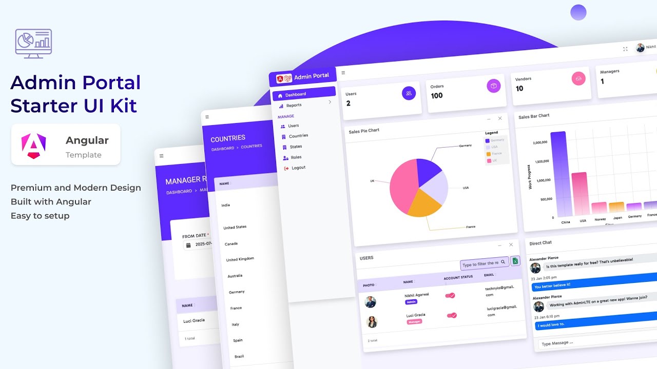 Angular Admin Portal Starter Kit Demo | Build Your Dashboard Fast!