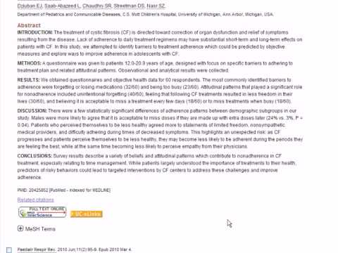 PubMed intro to using mesh terms