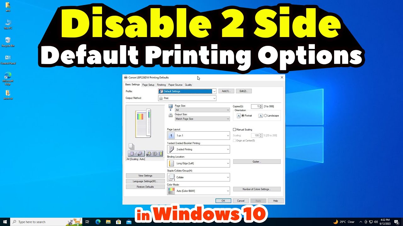 Stop Double-Sided Printing in Windows 10 – Fix Duplex Printing Issue