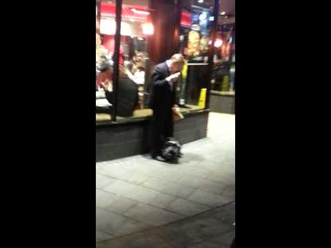 Plastered (drunk) in Leicester sq