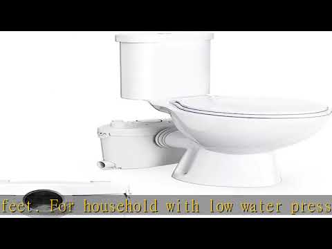 Macerating Toilet with 600W Macerator Pump & AC Vent | Upflush Toilet System for Basement to Bathro