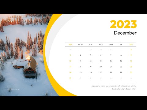 2023 Calendar Slide Template for PowerPoint and Google Slides Free Download