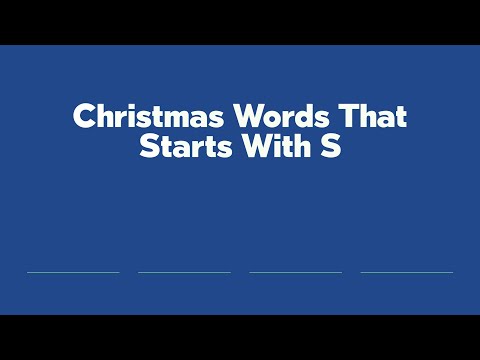 Christmas Words That Starts With S