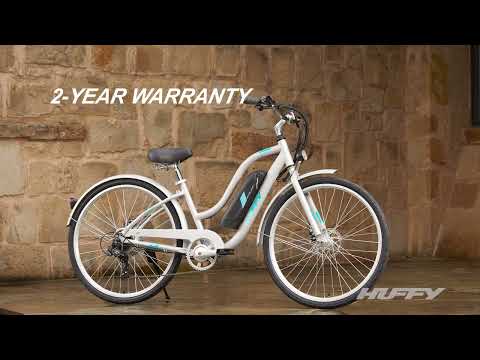 Huffy Transic + Men’s 26″ Electric Mountain Bike, Black, 36V ...
