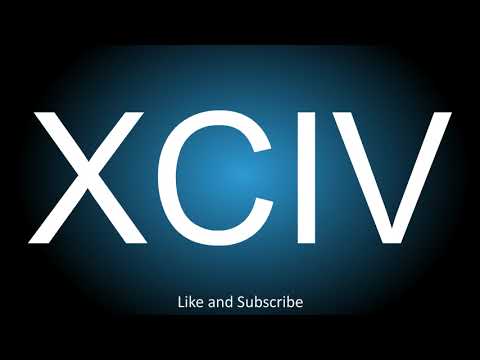 Meaning of the Roman Numeral - XCIV.