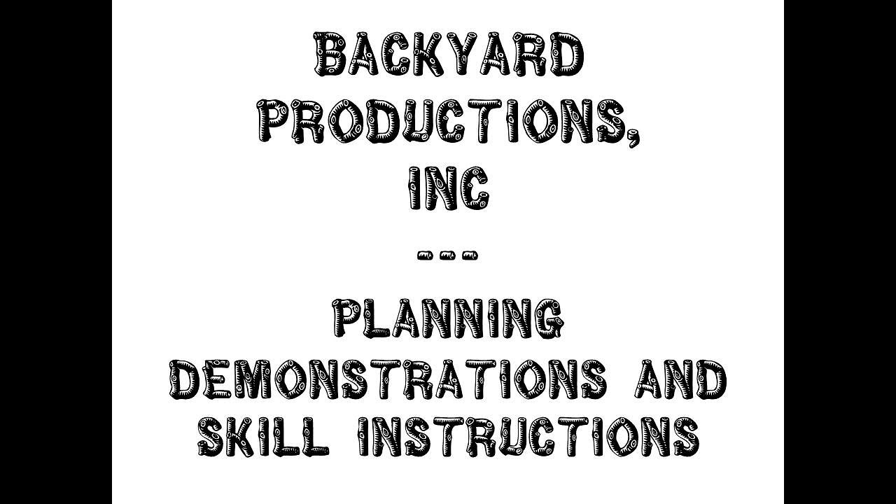 Planning A Demonstration