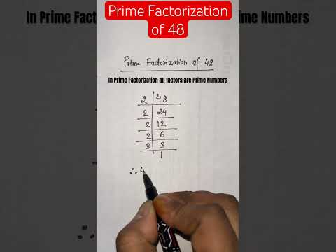 Prime Factorization of 48 #maths #factorize #primefactorization #math