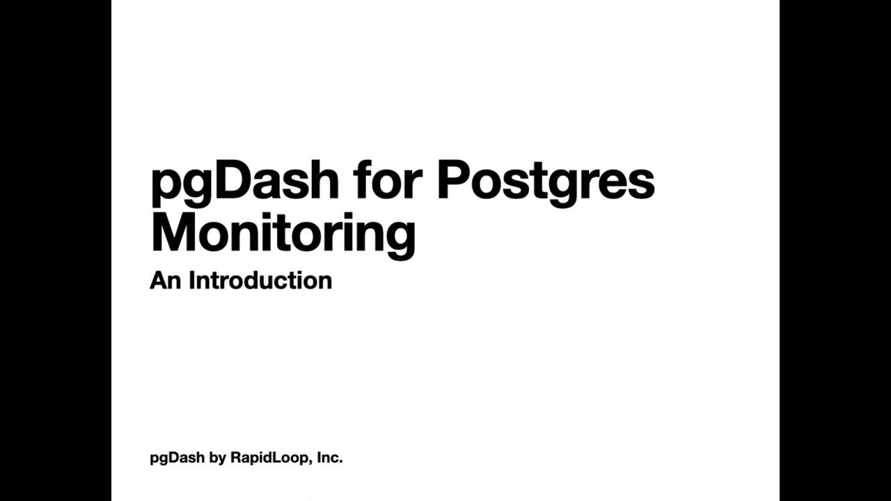 Postgres Monitoring with pgDash