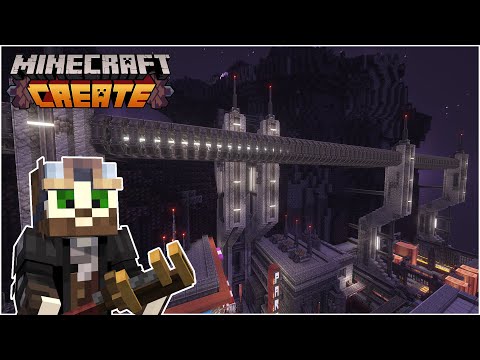 EXPANDING the City & Working Elevator, Minecraft Create Mod!