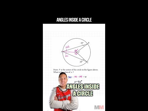 Angles inside a circle SAT Math Question