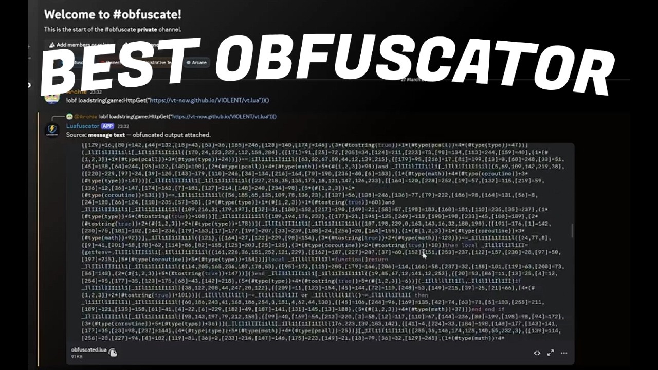 New Roblox Lua Obfuscator! | Protect your Roblox Scripts! | Free + Fast + Efficient