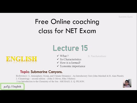 CSIR - NET JRF / LS EARTH SCIENCE | IMPORTANT TOPIC | Lec. 15 - Submarine canyons, English