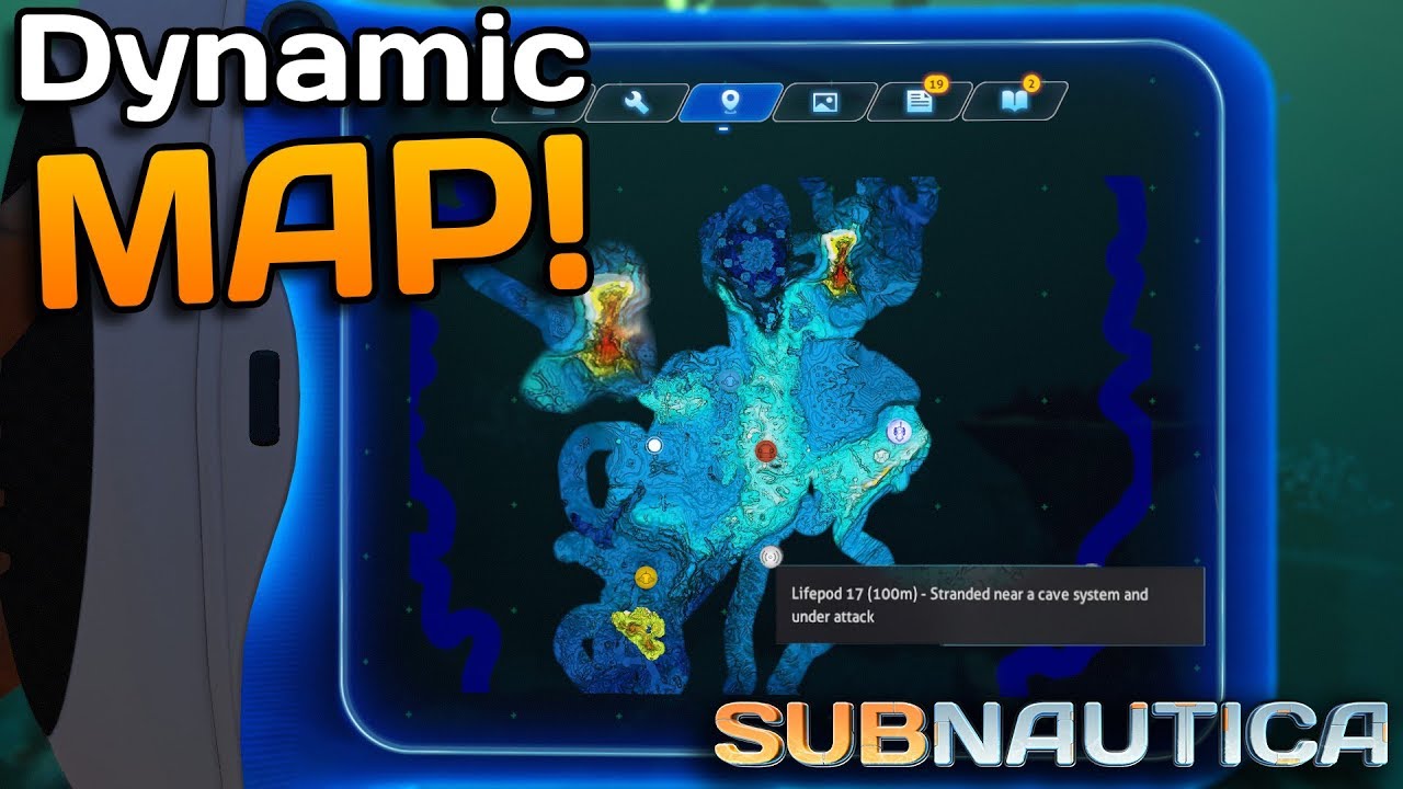 Subnautica DYNAMIC MAP! | Subnautica Mods #1 - Map Mod