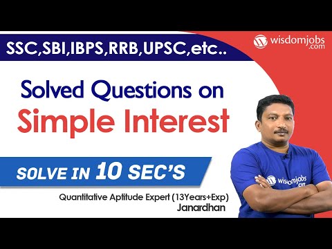 Simple Interest Solved Questions for SSC-CGl, BANKS, UPSC | 18 March ...