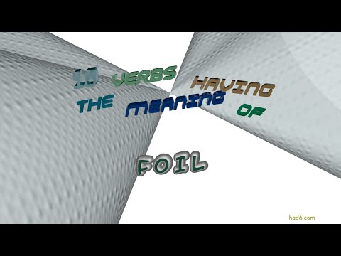 foil - 13 verbs which mean foil (sentence examples)