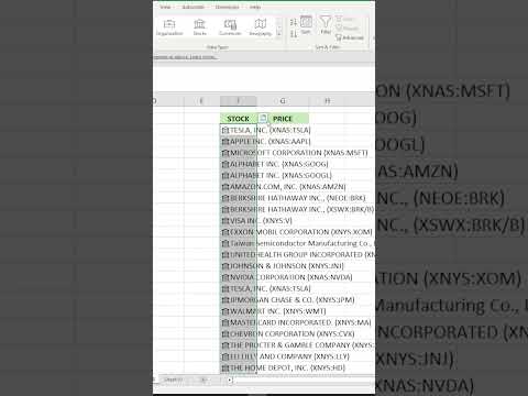 Easy Way To Import Stock Prices In Excel