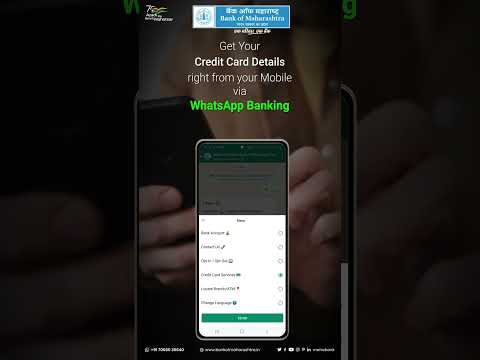 Credit Card Services with WhatsApp Banking | Bank of Maharashtra