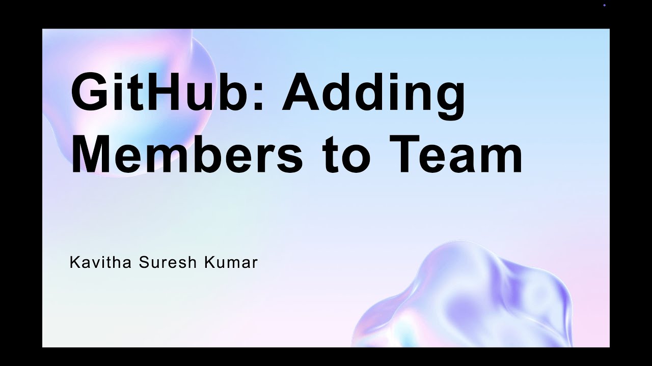 GitHub: Adding Members to Team