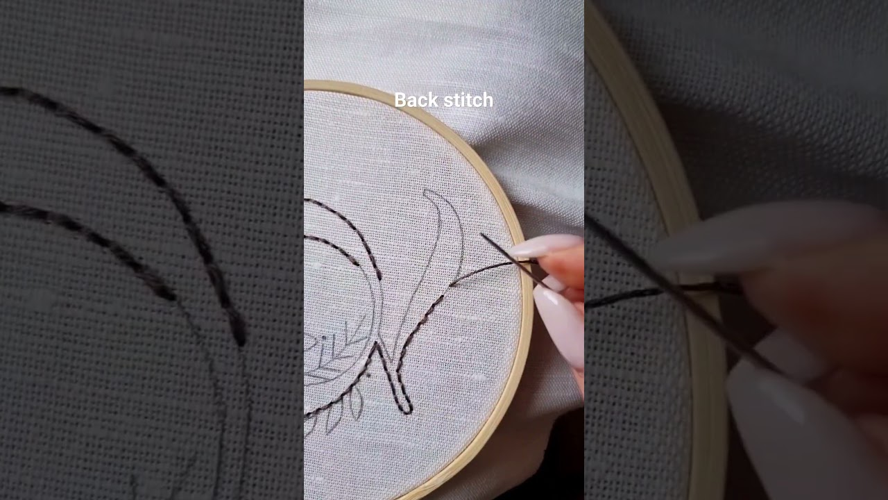 Back stitch Alphabet embroidery #stitch #art #embroidery #handmade #handembroidery #handembroidery