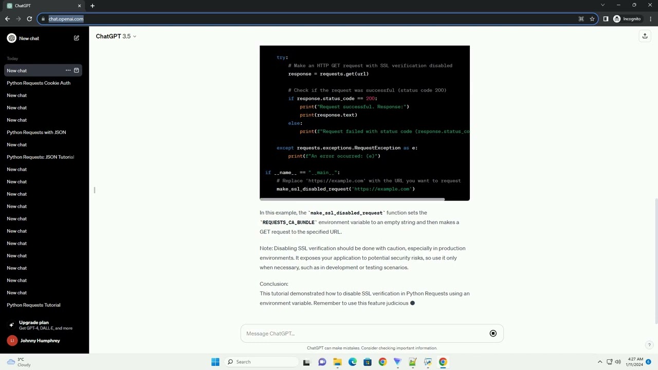 python requests disable ssl verification environment variable