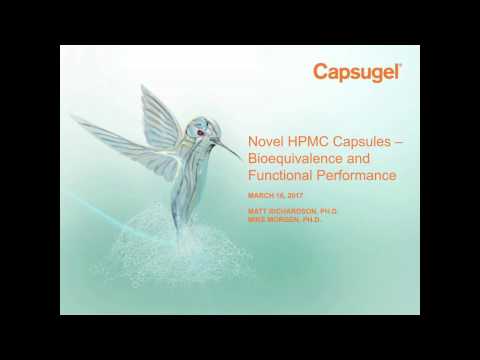 Novel HPMC Capsules - Bioequivalence & Functional Performance