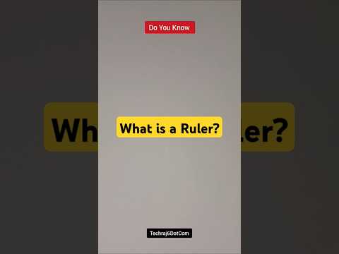 What is a Ruler ? | #shorts #techraj6 #ruler #whatis #gk #knowledge #engineering