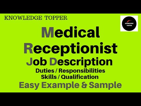 Medical Receptionist Job Description | Medical Receptionist Duties and Responsibilities and Work
