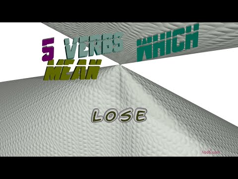 lose - 5 verbs having the meaning of lose (sentence examples)