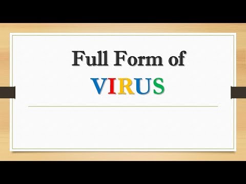 Full Form of Virus || Did You Know?