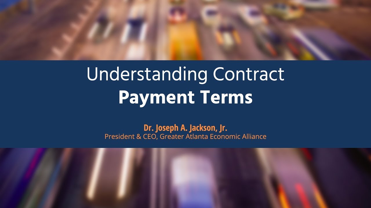 ACCESS Webinar: Understanding Contract Payment Terms
