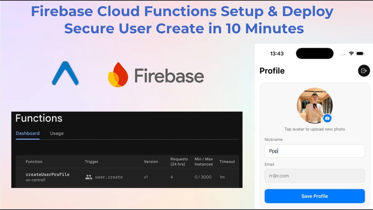 Firebase Cloud Functions Setup & Deploy + Secure User Create in 10 Minutes