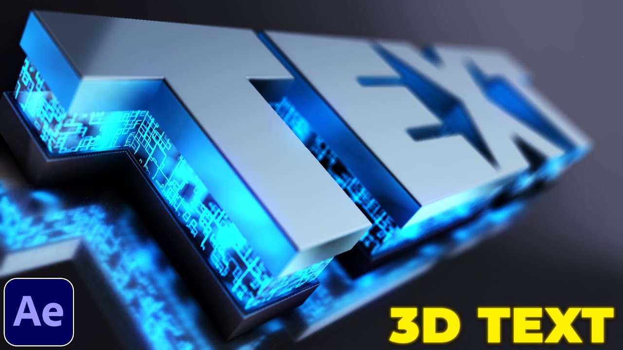 Element 3D Text Tutorial in After Effects | 3D Text Animation in Element 3D