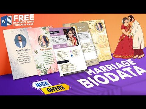 Easiest Way To Get Extremely Beautiful Marriage Biodata. 100% Free Biodata Template File Available.