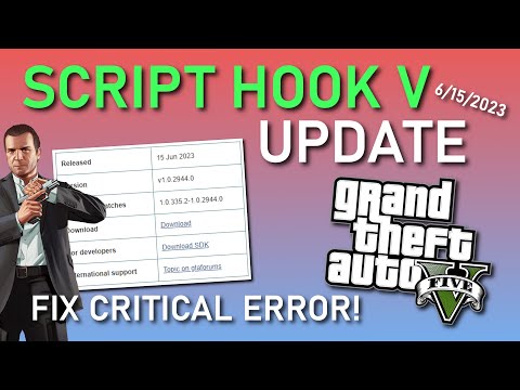 NEW Script Hook V Update June 2023 / FIX Script Hook V Critical Error FATAL: Unknown Game Version