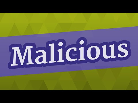 MALICIOUS pronunciation • How to pronounce MALICIOUS