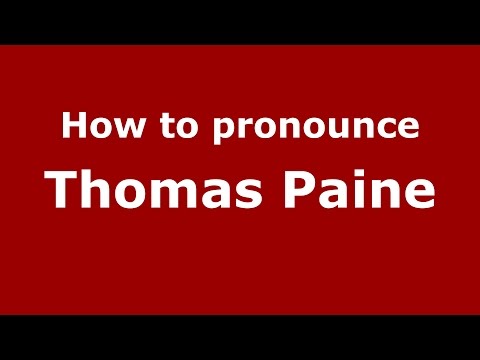 How to pronounce Thomas Paine (American English/US) - PronounceNames.com