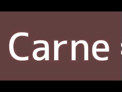 How to say Meat in Spanish