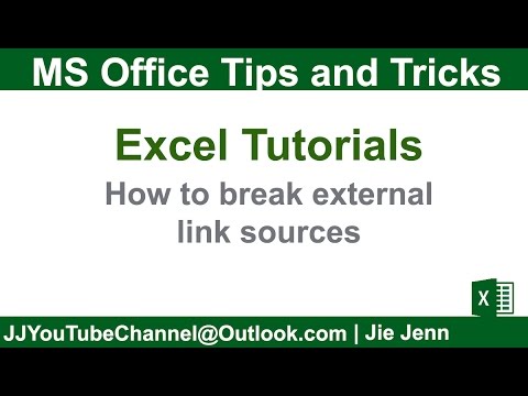 Different methods to break external link sources | Excel Tutorial