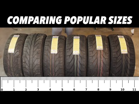 Comparing different tires sizes next to each other