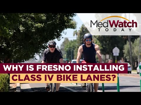 What are the protected bike lanes that Fresno is installing around town?