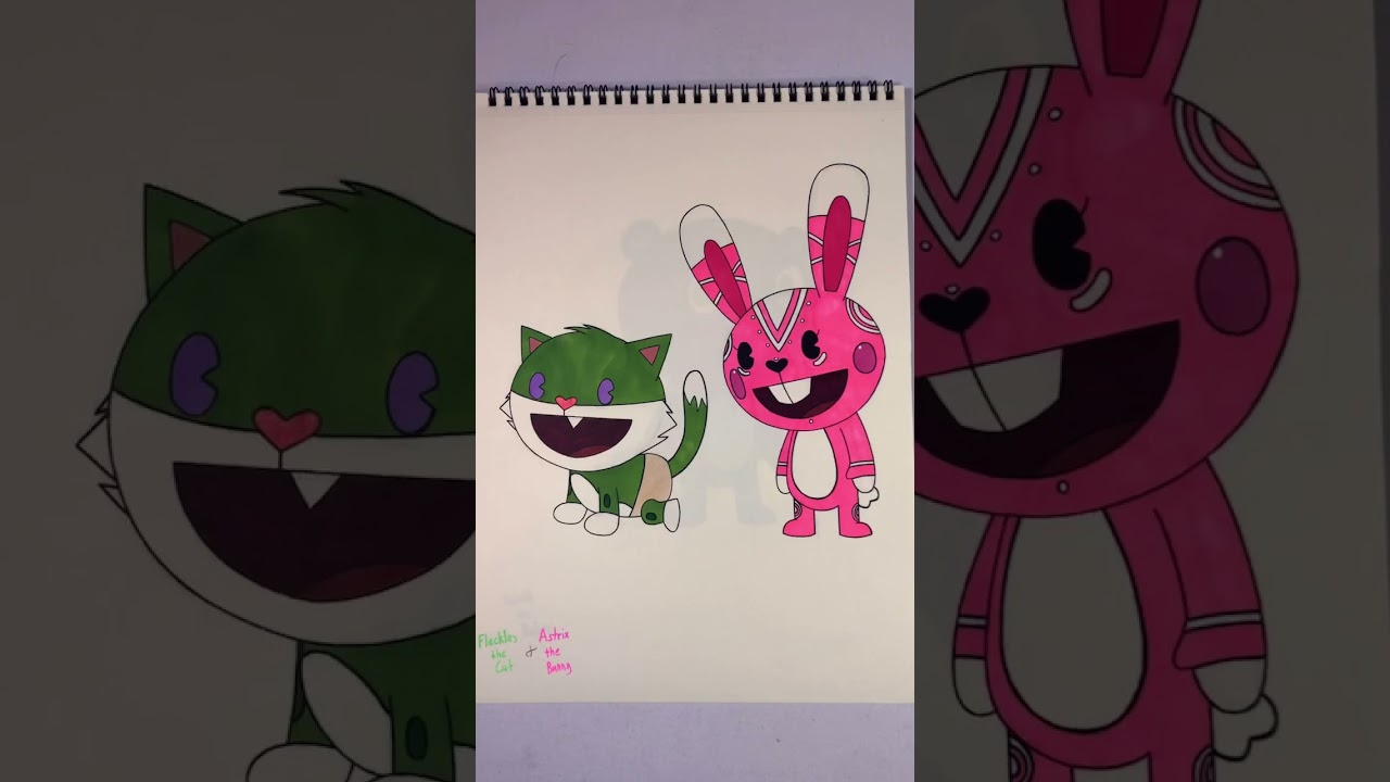 This sketchbook is filled with character that I’ve adopted from Deviantart. #happytreefriends