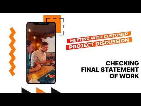 Meeting with customer, project discussion.